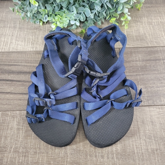 Teva | Shoes | Teva Blue Strappy Sandals Spider Rubber Womens Size 8 ...